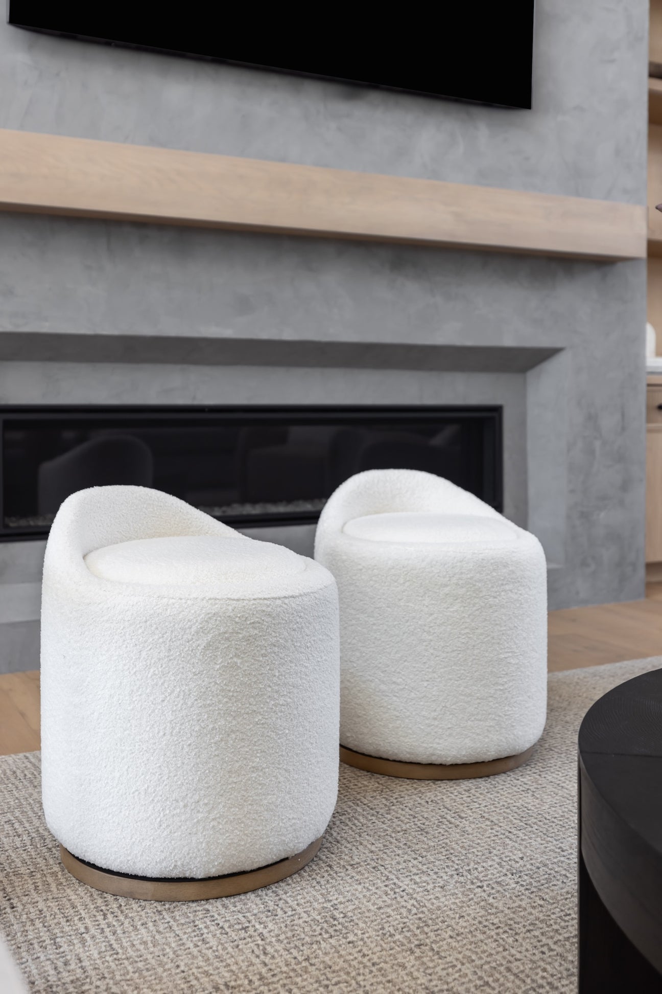 Swirl Swivel Ottoman