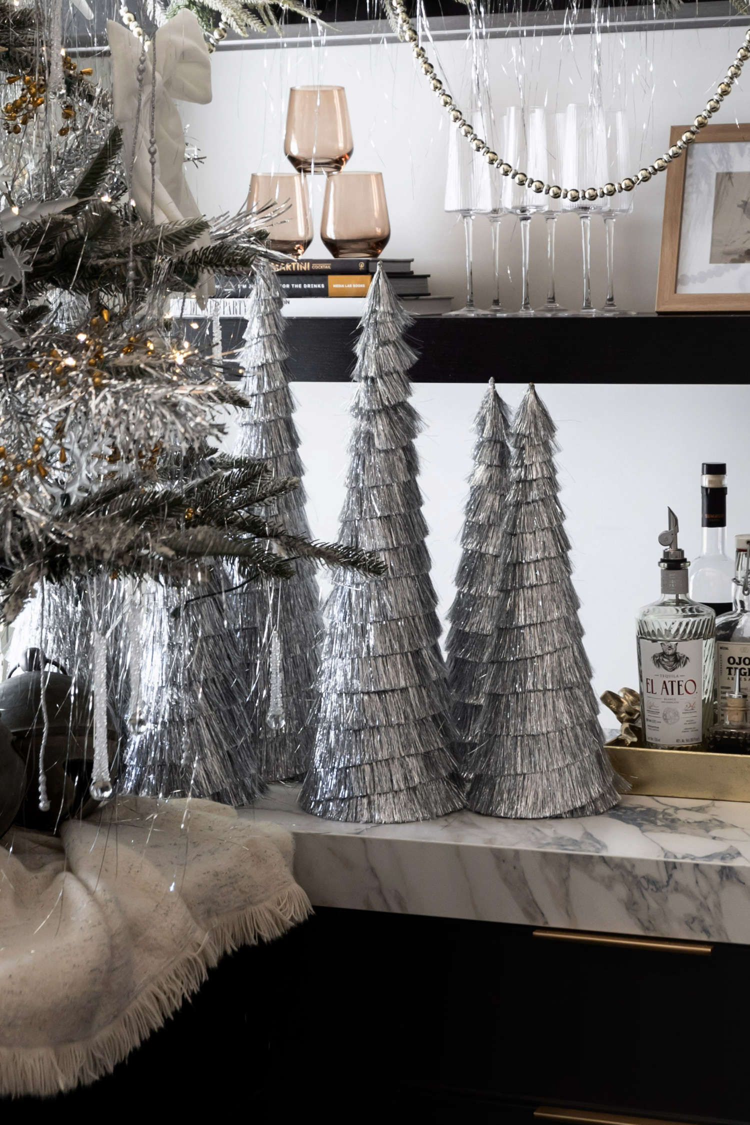 Tinsel Trees - Set of 2